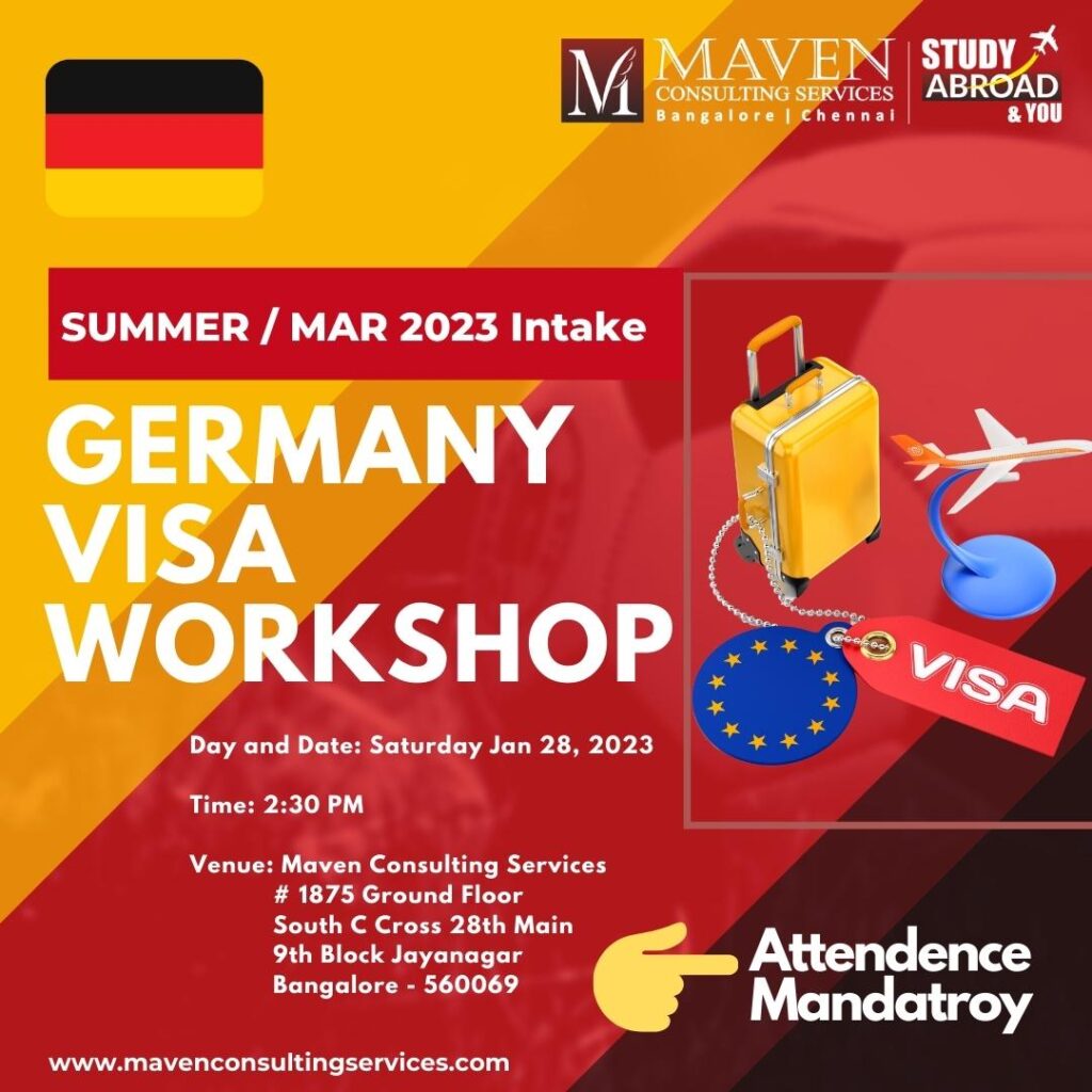 GERMANY STUDENT VISA SESSION SUMMER 2023 - Maven Consulting Services